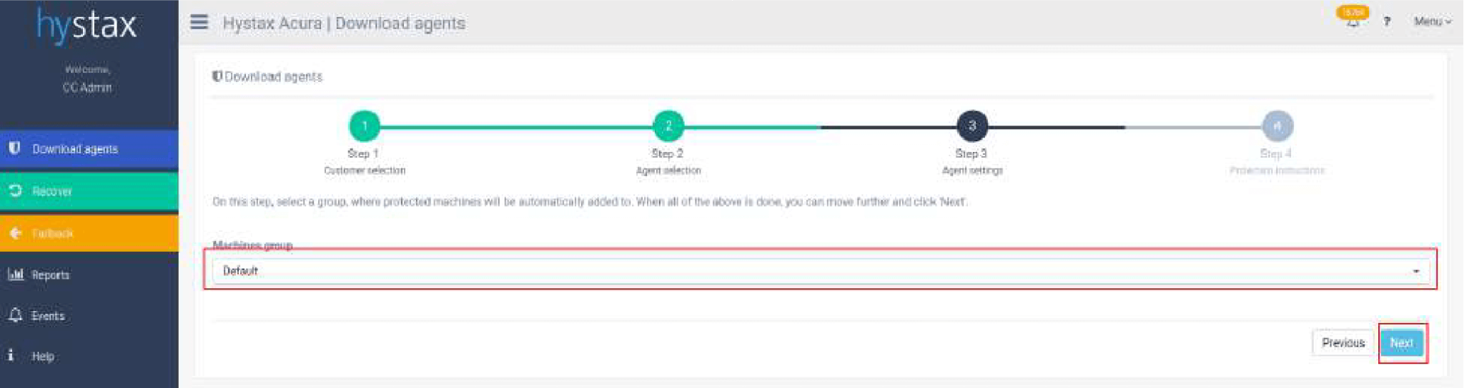 Hystax Acura: download & install replication agents | Hystax