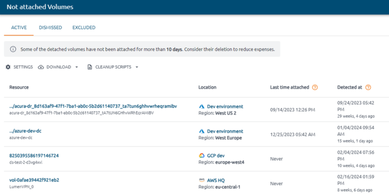 How to get rid of unused volumes/snapshots using OptScale | Hystax